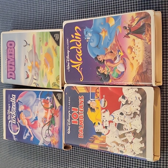 Disney | Media | Lot Of 4 Vintage Disney Black Diamond Classics Vhs ...